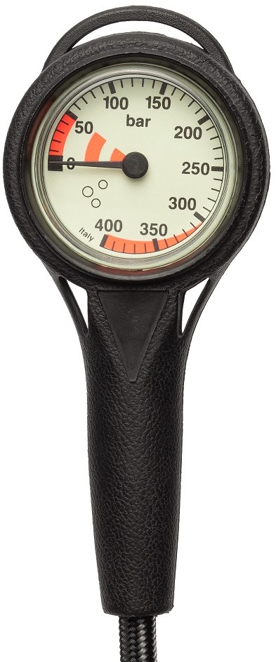 Manometer met flexslang bij sublub