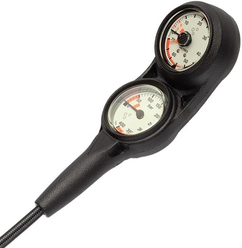 Atlantis Console Manometer & Dieptemeter met flex slang bij sublub