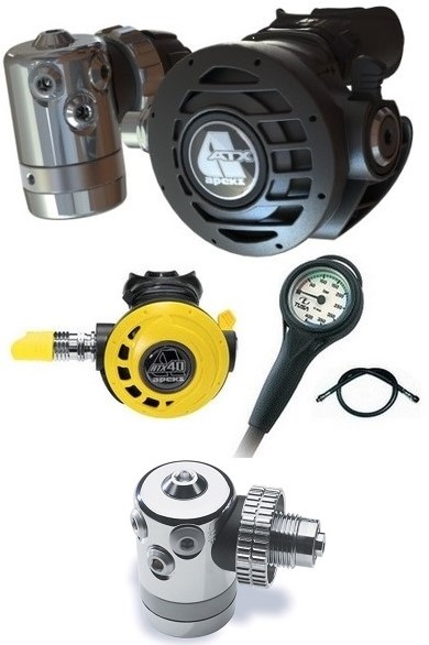 Apeks Atx40 Ds4 Regulator set with extra 1st stage bij sublub