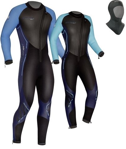 Camaro 7mm Alpha wetsuit set with hood bij sublub