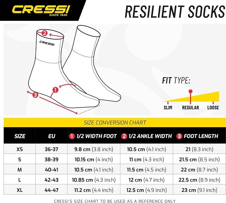 Cressi Resilient Pro 3mm Socks bij sublub