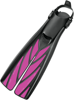 Atomic Splitfins, Medium, Fuchsia bij sublub