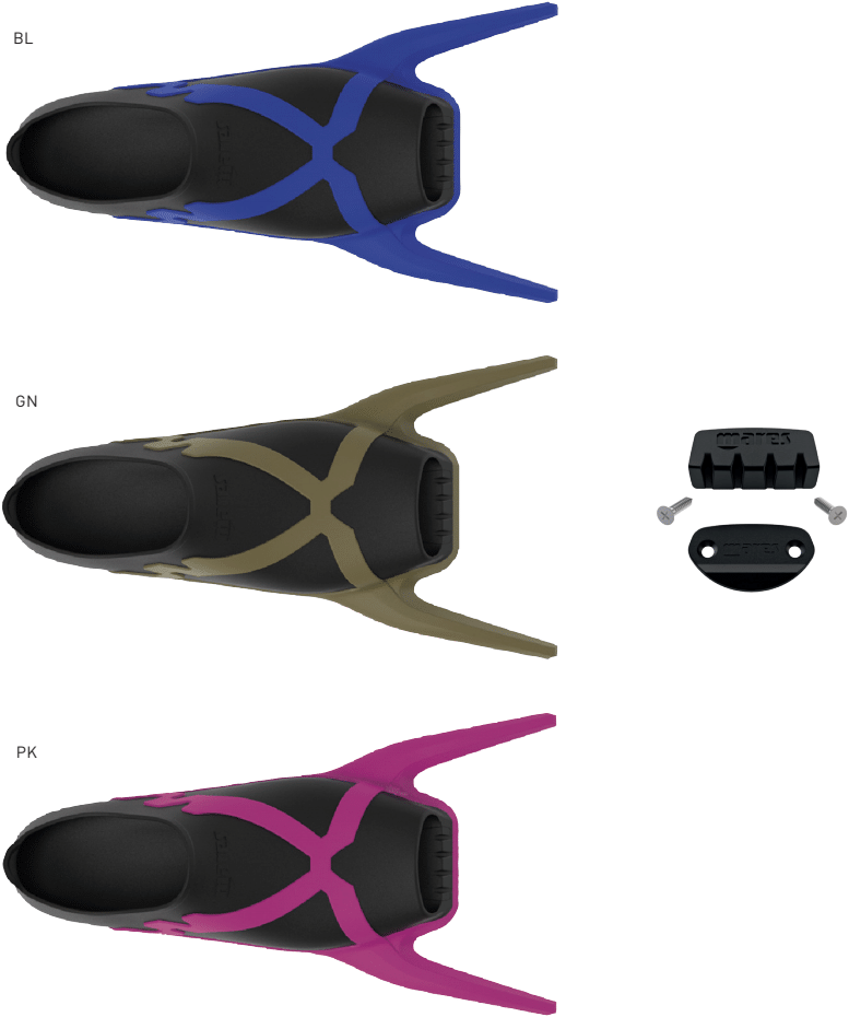 Mares Footpockets X-Wing Gekleurd bij sublub