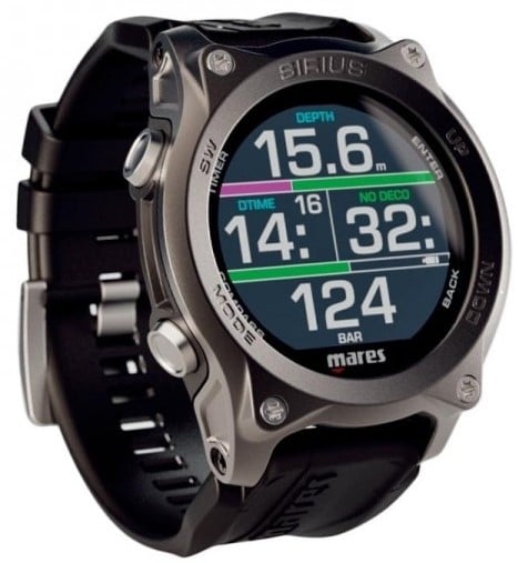 Mares Dive Computer Sirius Black-Silver bij sublub