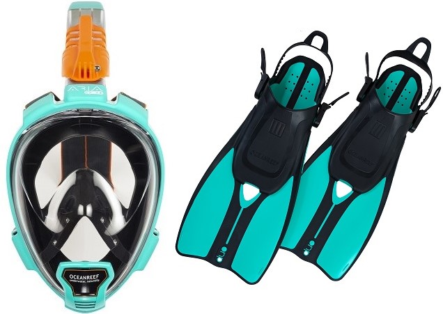 Ocean Reef Aria QR+ Full Face snorkelmasker - SubLub - met vinnen