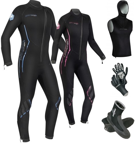 Camaro 5mm Alpha wetsuit set with Icevest bij sublub