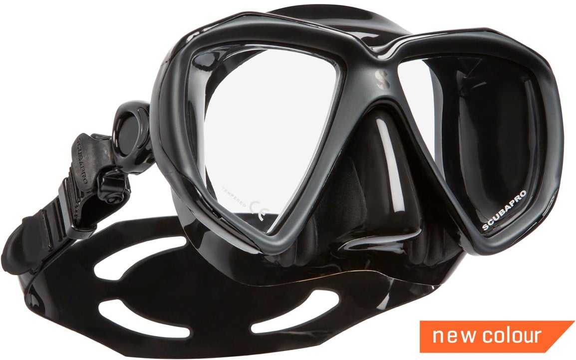 Scubapro Spectra Mask - Shadow Black / Black Silicone bij sublub