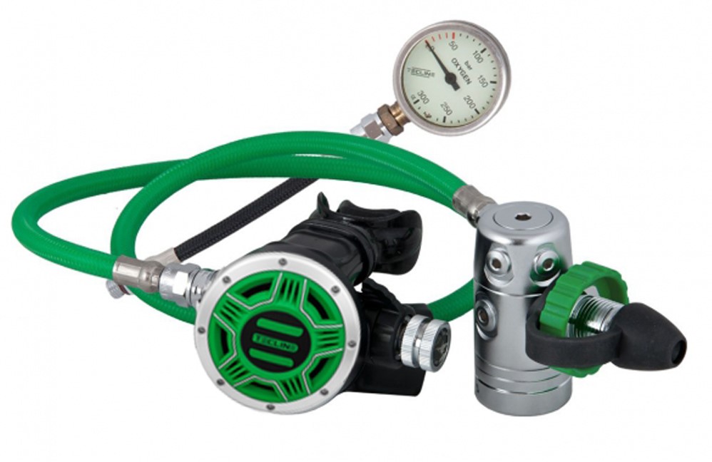 Tecline R2 / Tec1 Nitrox Stage Automatenset Met Manometer (M26) bij sublub