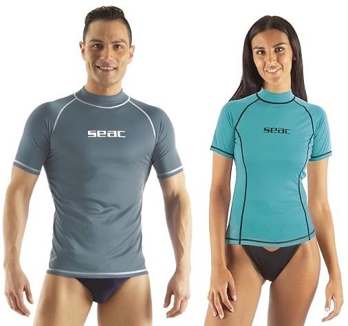 Seac T-Sun Short Tiffany and Grey Rash Guard bij sublub
